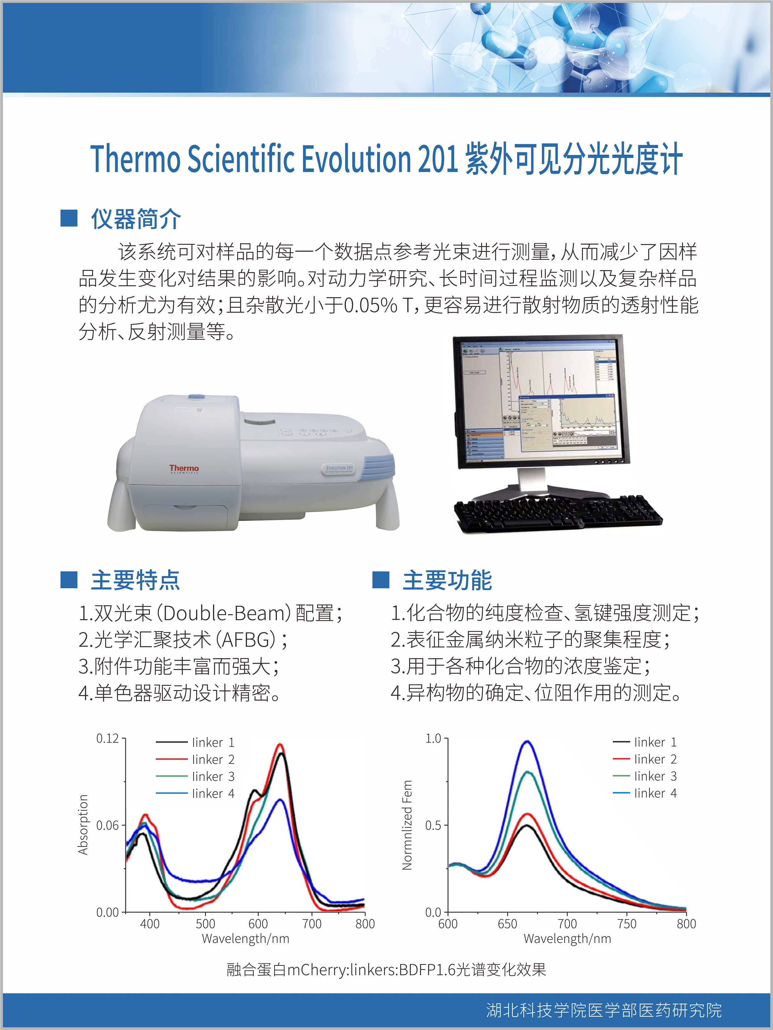 Evolution 201 紫外可见分光光度计-医药研究院